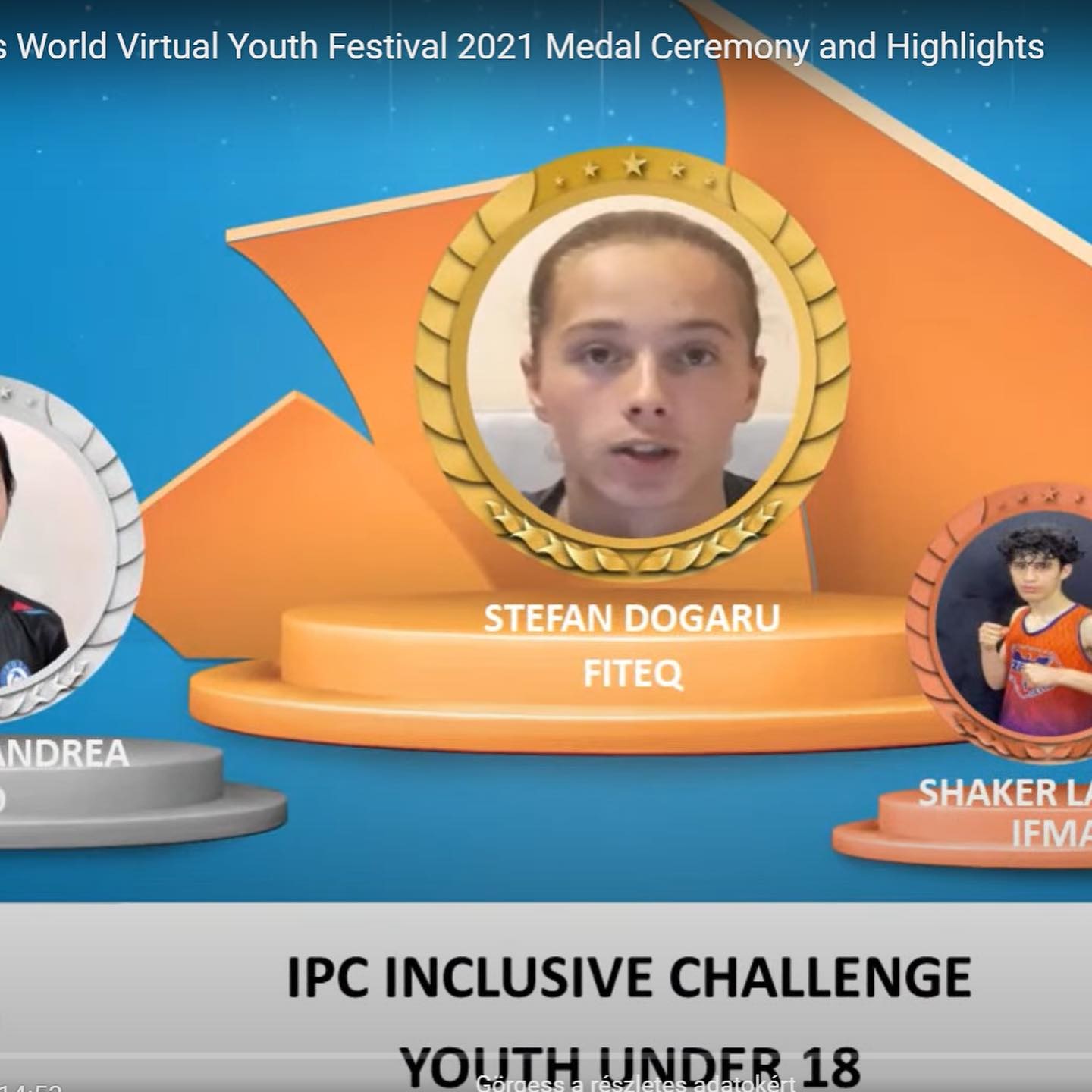 STEFAN DOGARU WINS GOLD AT UTS WORLD VIRTUAL YOUTH FESTIVAL - United ...